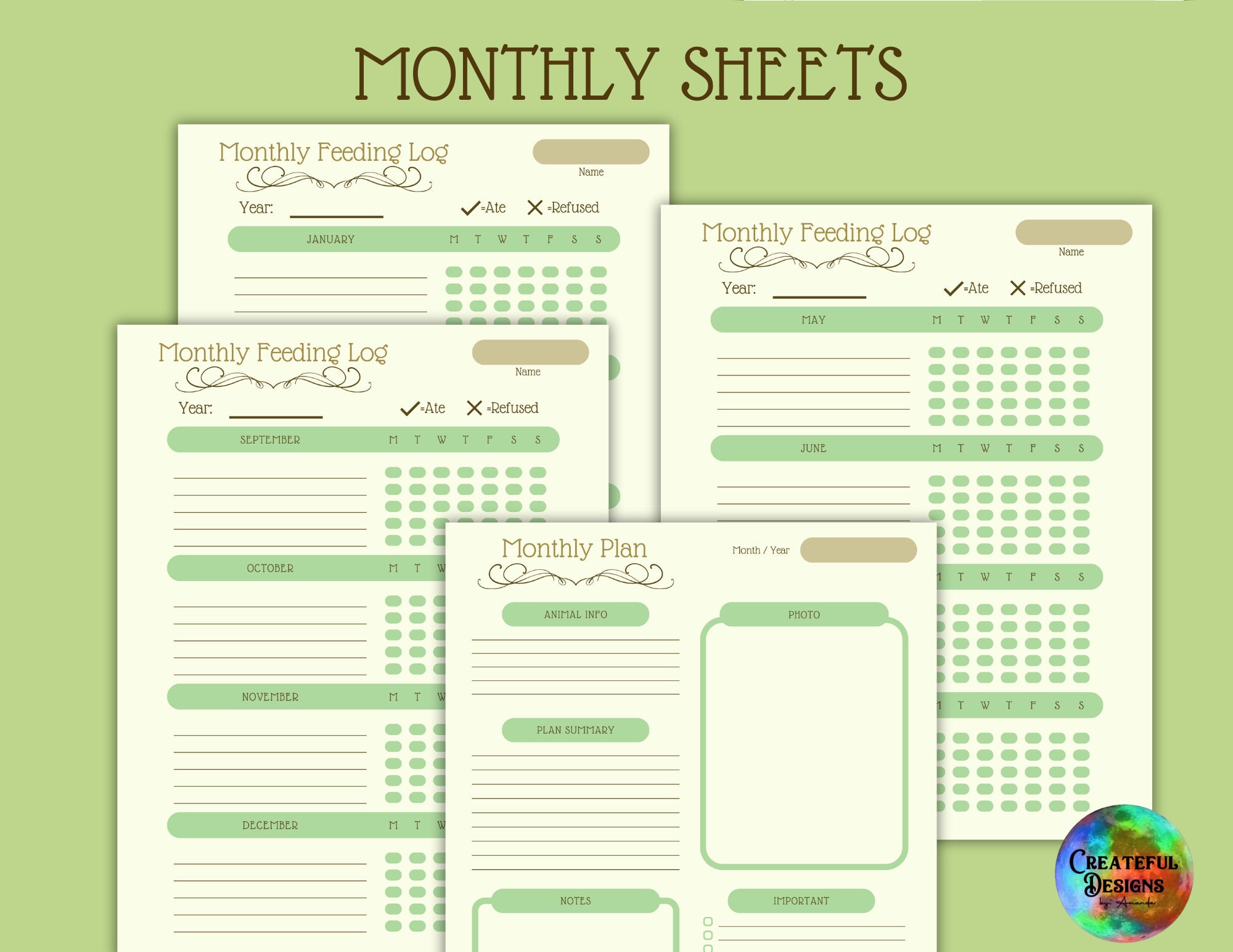 Reptile Care Journal- Log- Printable PDF - Boho - Etsy