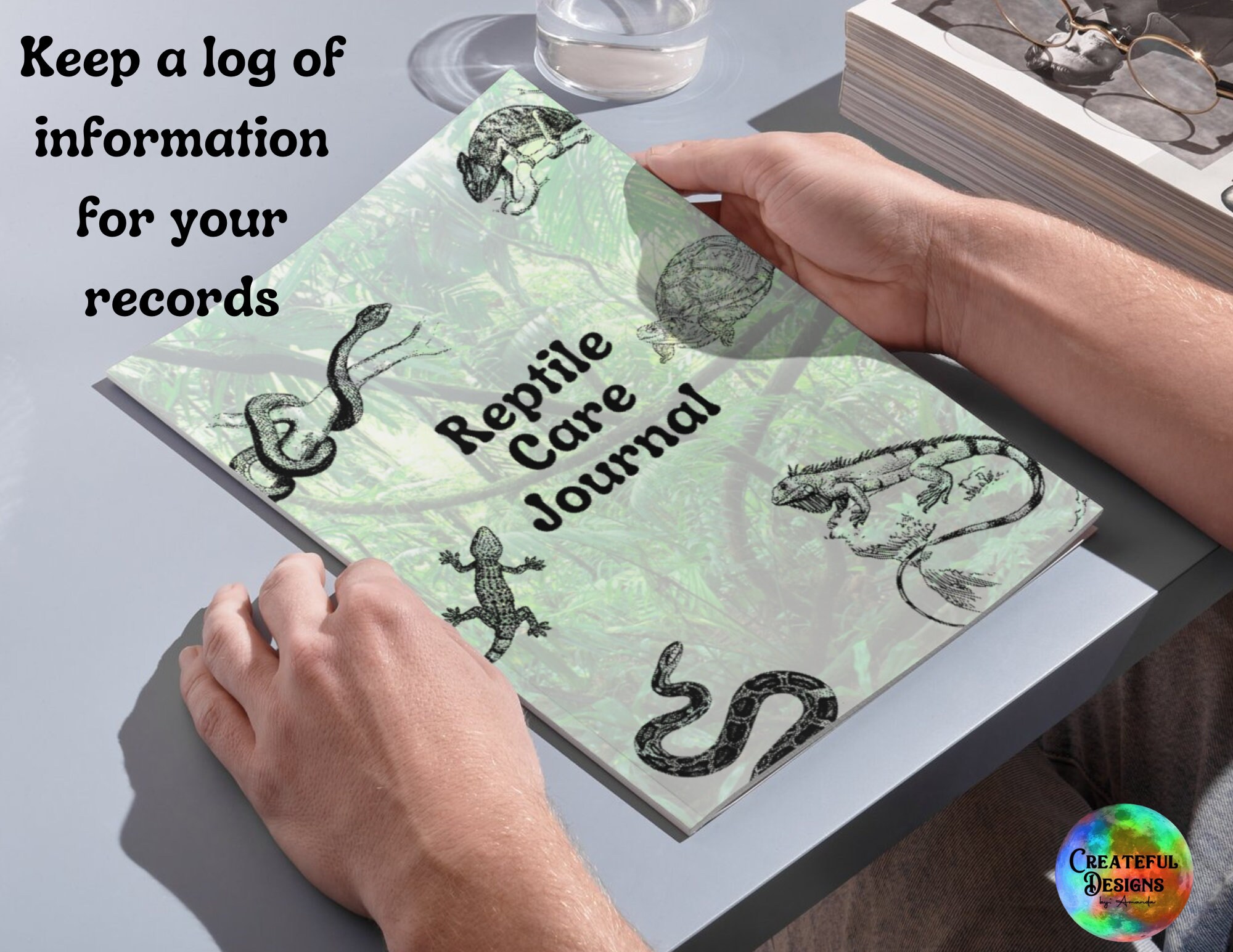 Reptile Care Journal- Log- Printable PDF - Etsy