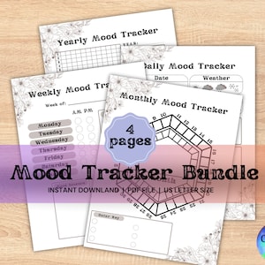 Mood Tracker Bundle - Printable - Etsy