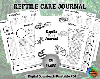Reptile Care Journal Log Printable PDF - Etsy
