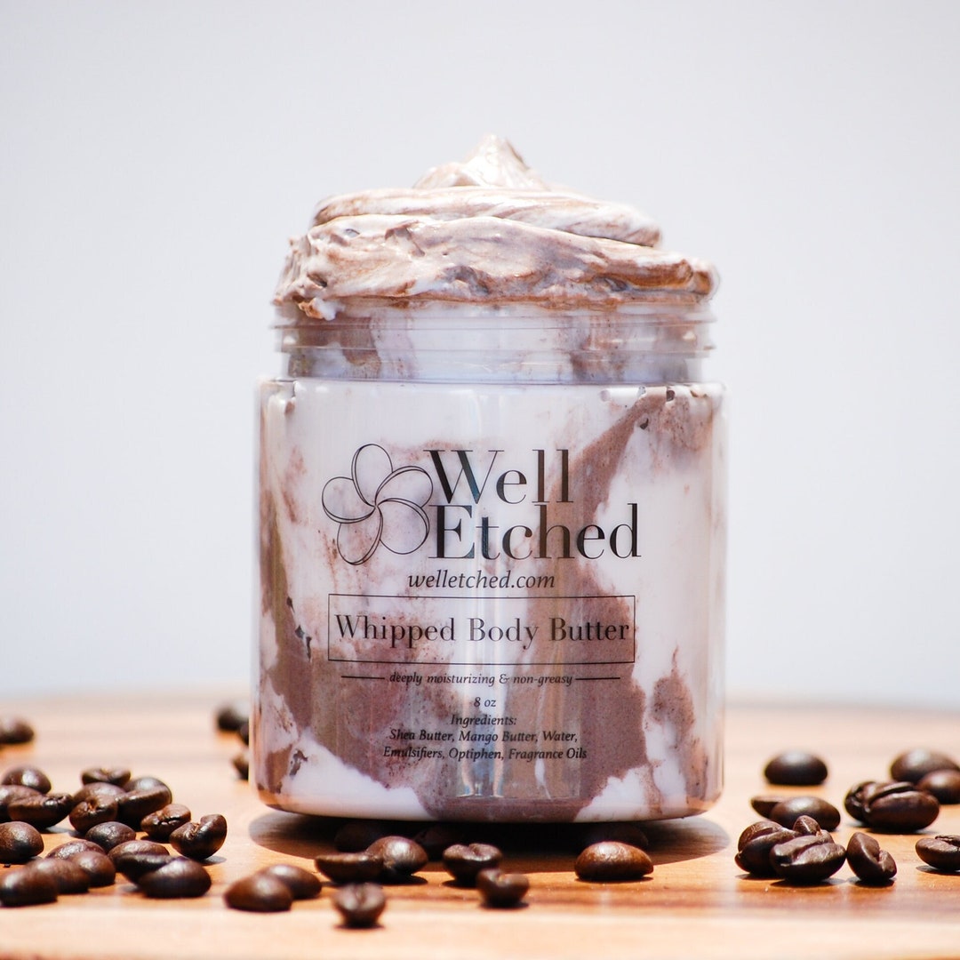 MOCHA COFFEE Whipped Body Butter, Shea Butter Mango Butter Non-greasy ...