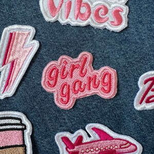 Girl Gang, Pink Female Empowerment, Feminist Embroidered Iron on or Sew ...