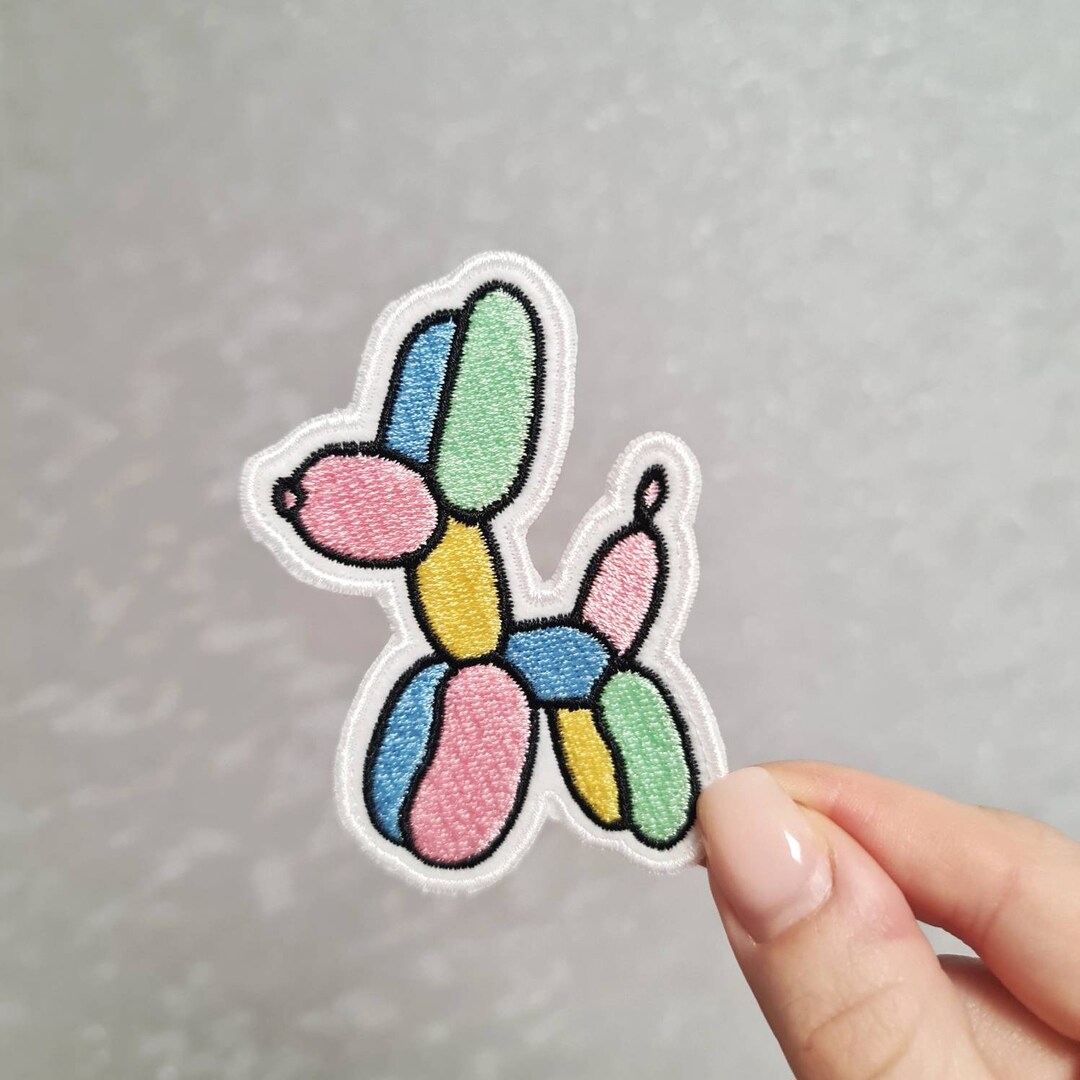 Balloon Dog Patch Pastel Rainbow Colour 80s and 90s Vibe - Etsy