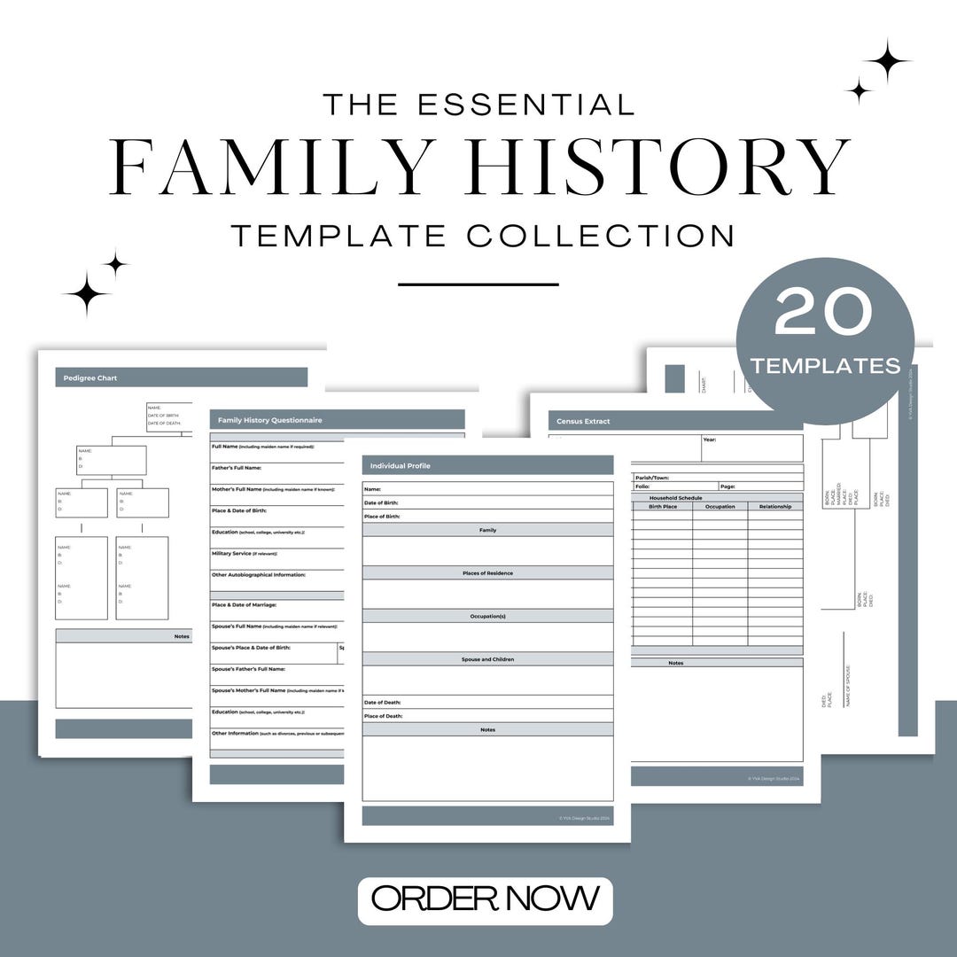 Essential Starter Family History Research Templates| Printable ...