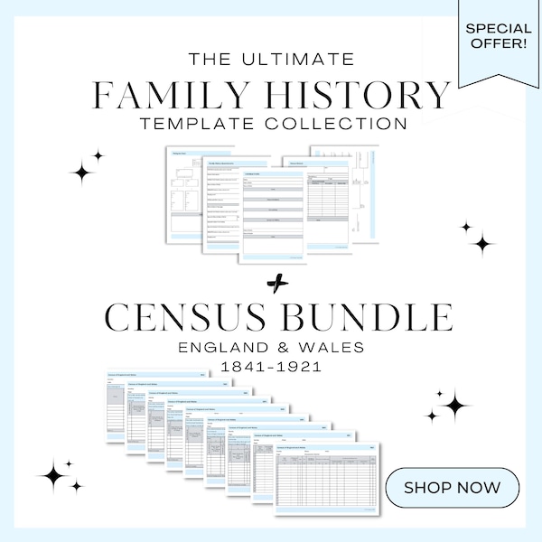 Essential Starter Family History Research Templates Printable Genealogy ...