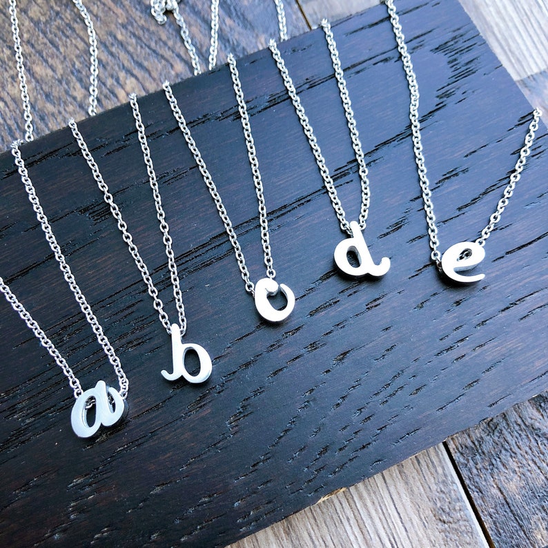 Personalized Lowercase Letter Initial Necklace Monogram - Etsy