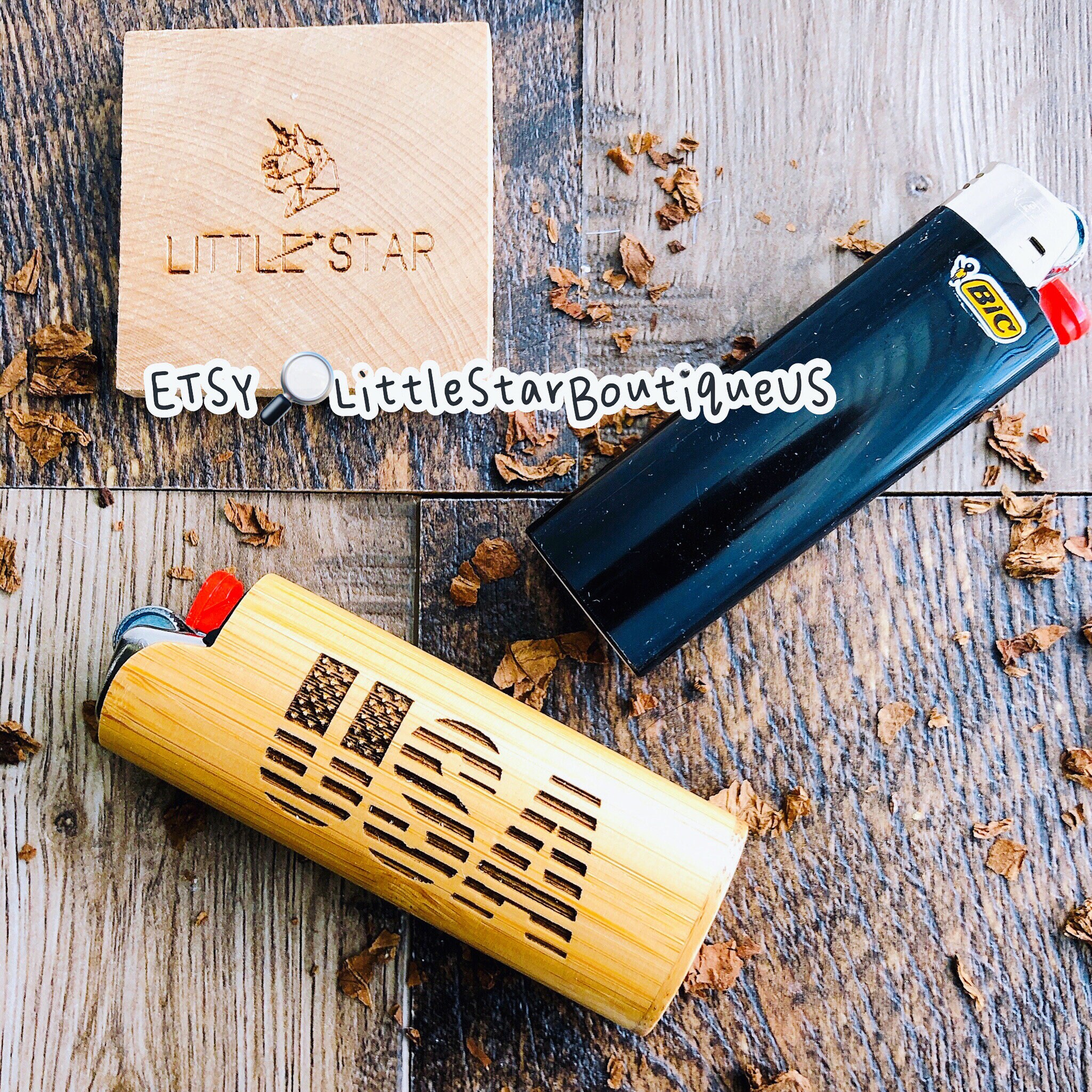 Engraved Lighter Casecustom Personalized Bamboo Wooden - Etsy