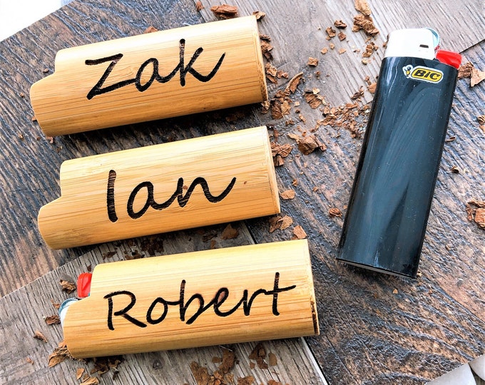Engraved Lighter Case,custom Personalized Bamboo Wooden Lighter Case ...