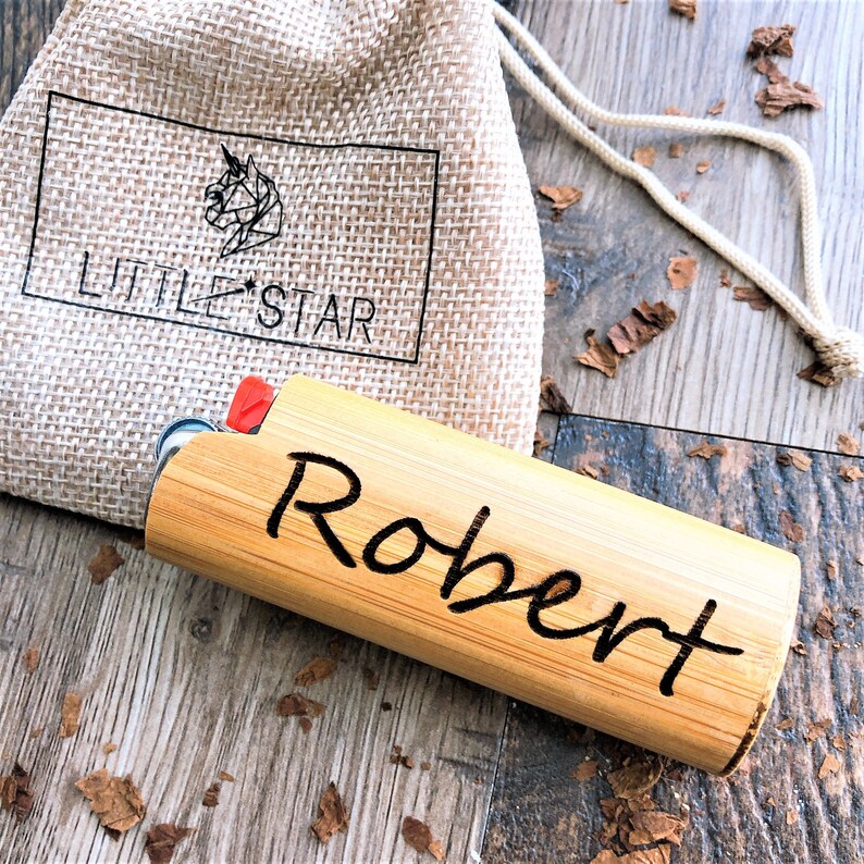 Engraved Lighter Casecustom Personalized Bamboo Wooden - Etsy