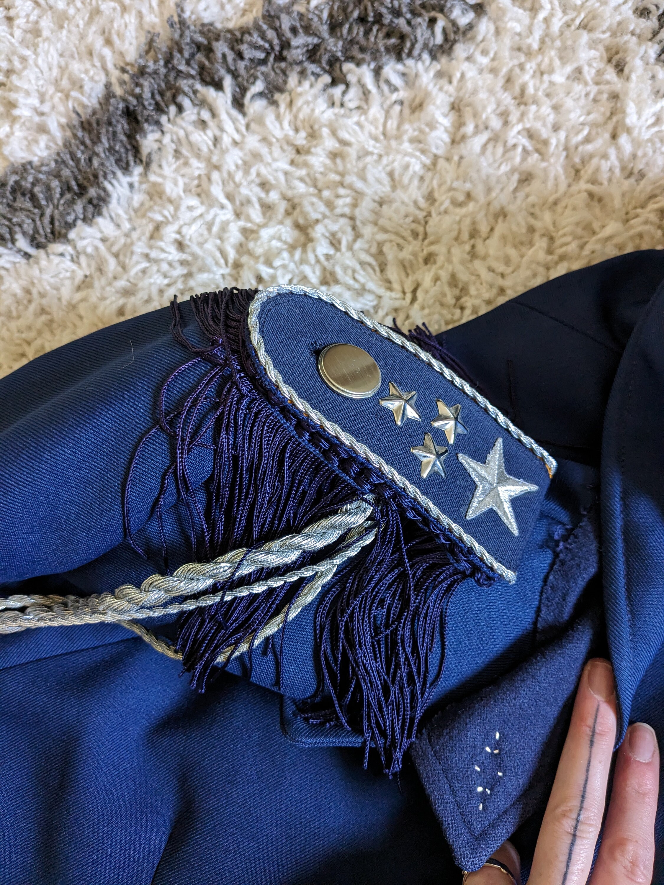 RARE 1970s Navy Blue Military Style Suit - Etsy