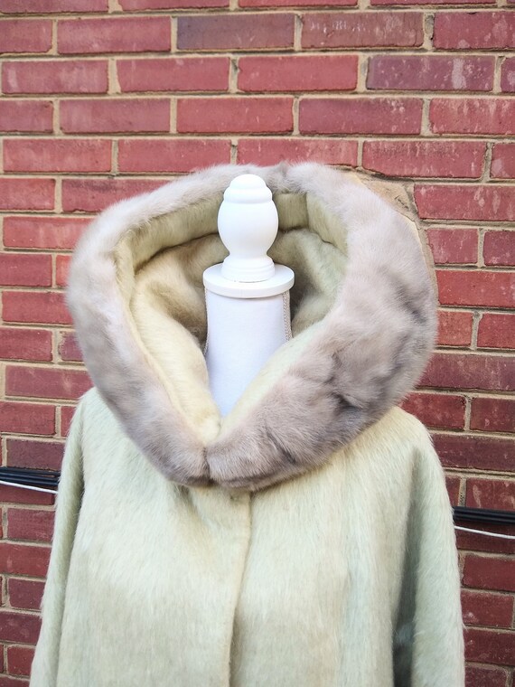 60s Lilli Ann Wool Swing Coat with Fur Collar - Gem