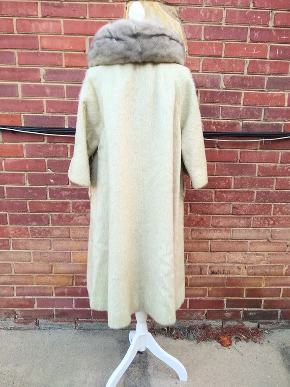 60s Lilli Ann Wool Swing Coat with Fur Collar - Gem