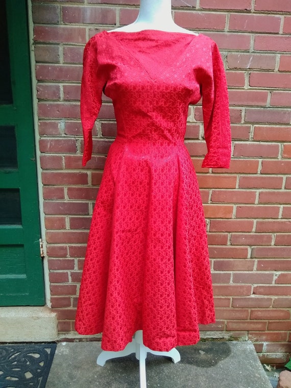 50s party dress red - Gem