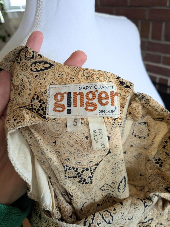 1960s Mary Quant's Ginger Group Paisley Drop Waist Mi… - Gem