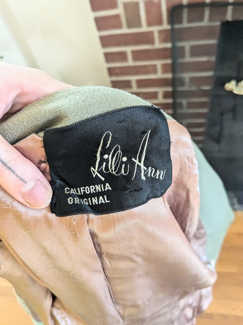 40s Lilli Ann Draped Skirt Suit - Etsy