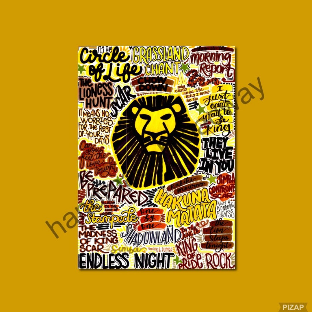 Lion King Broadway Poster