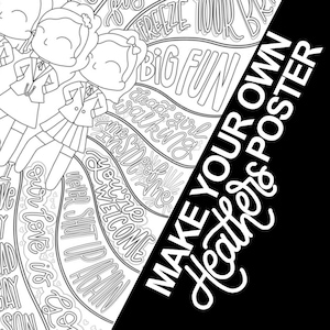 Colour Your Own HEATHERS Poster - Musical Theatre Gift - Etsy