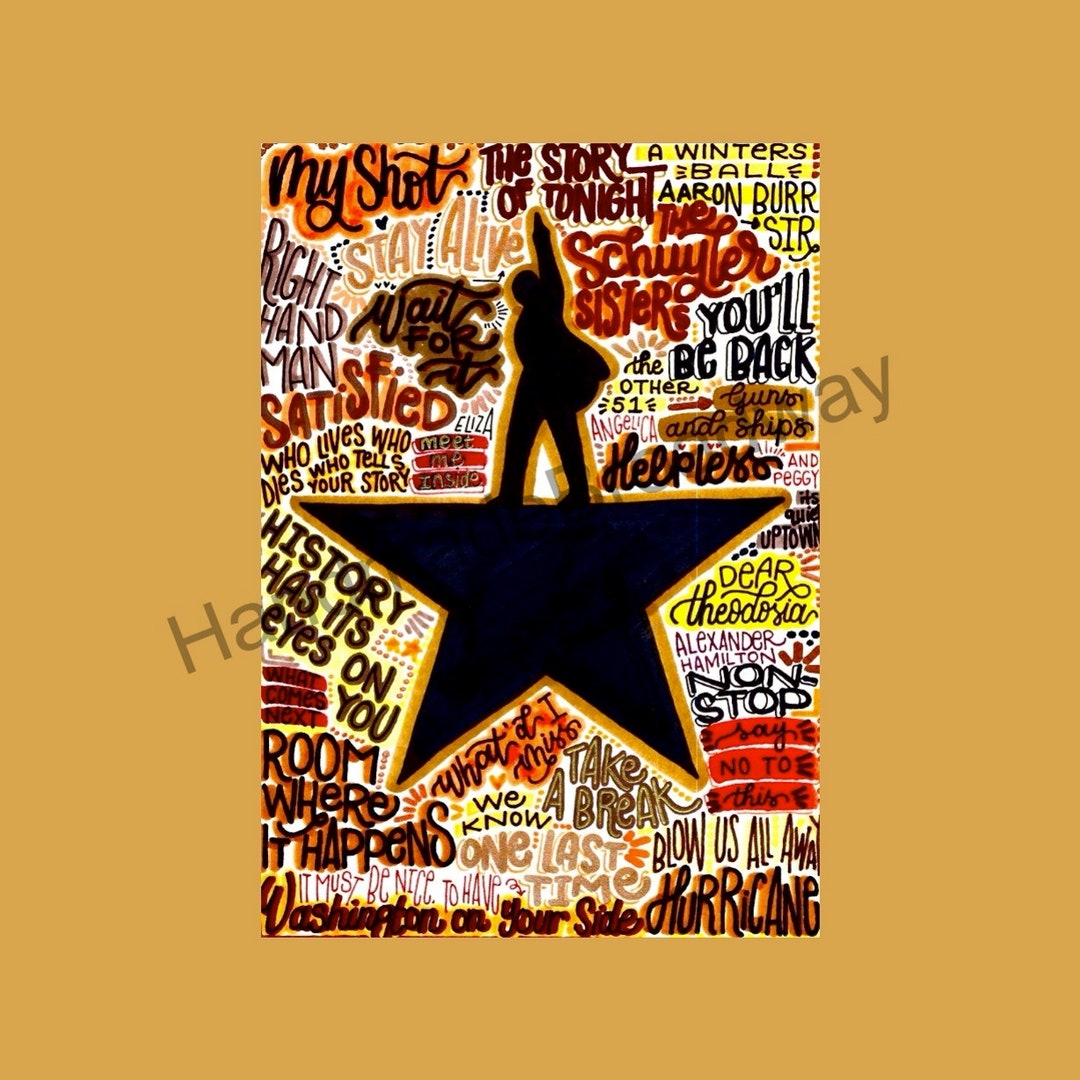 Hamilton - Musical Theatre Poster, Broadway Wall Art, Theatre Lover ...
