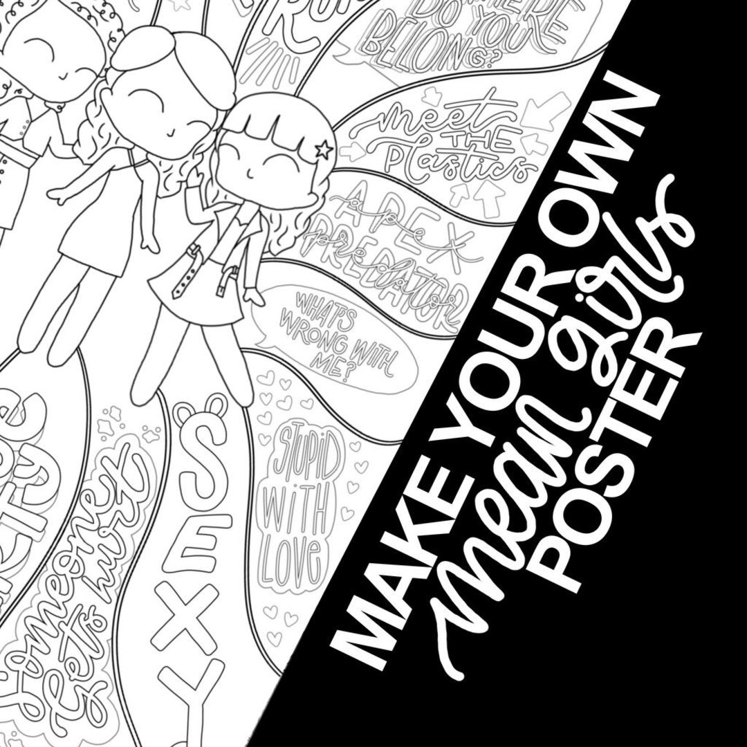 Colour Your Own MEAN GIRLS Poster - Musical Theatre Gift - Etsy