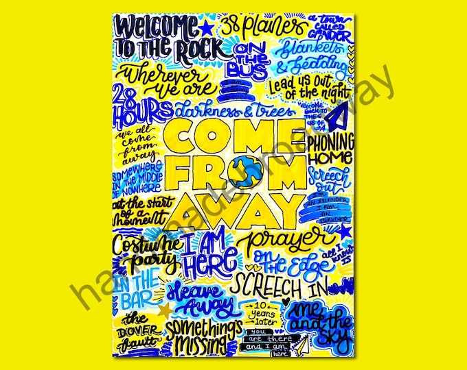 Come From Away Quotes and Lyrics Tote/shopper Bag Natural Canvas - Etsy UK