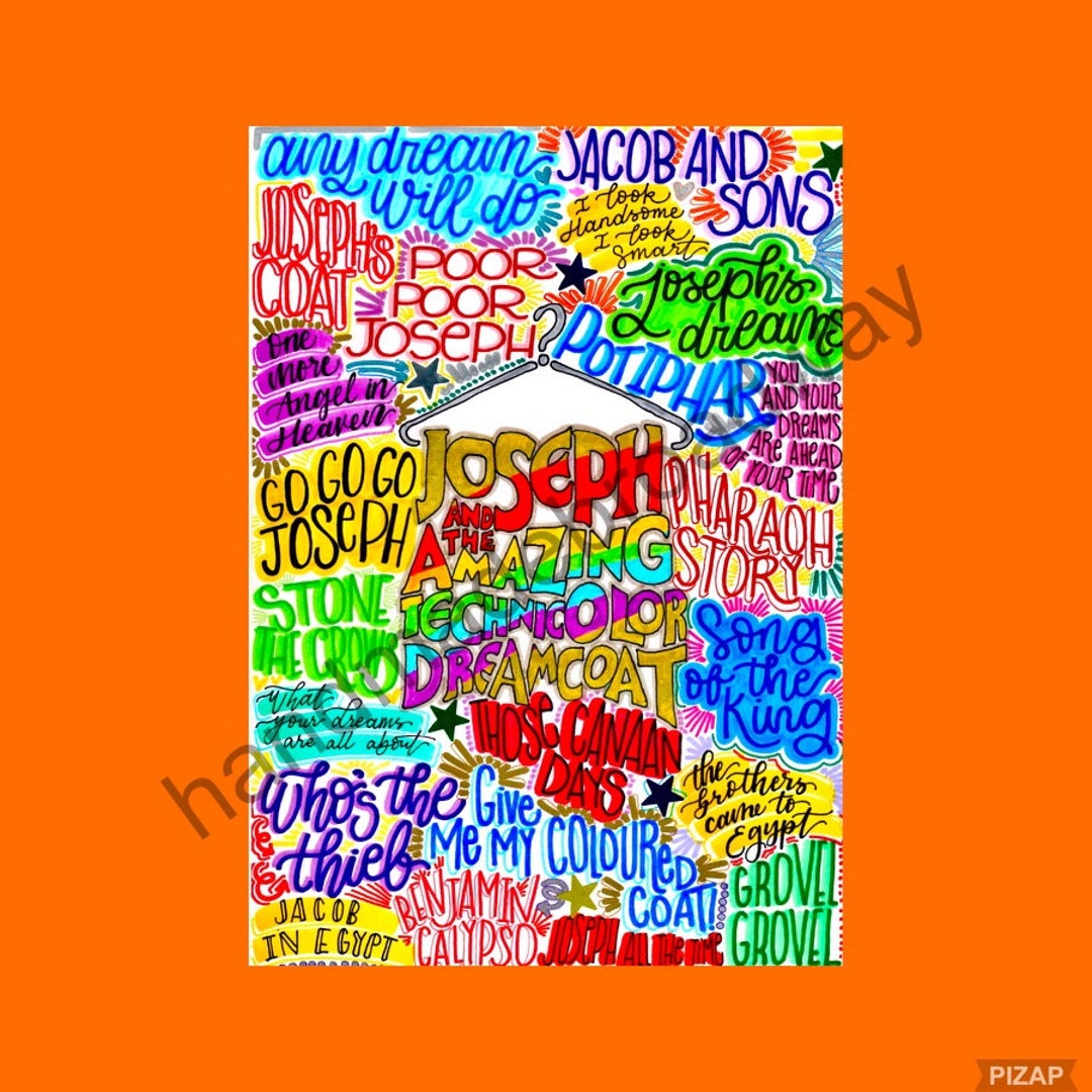 Joseph - Musical Theatre Poster, Broadway Wall Art, Theatre Lover Gift ...