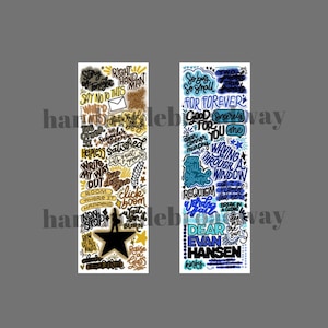 Musical Theatre Hand Drawn Bookmarks - Musical Gift - Etsy
