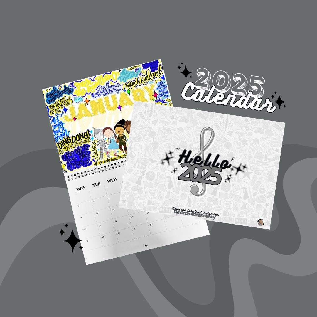 2025 Handmadebroadway Calendar - Hand Drawn Designs - Musical Theatre ...