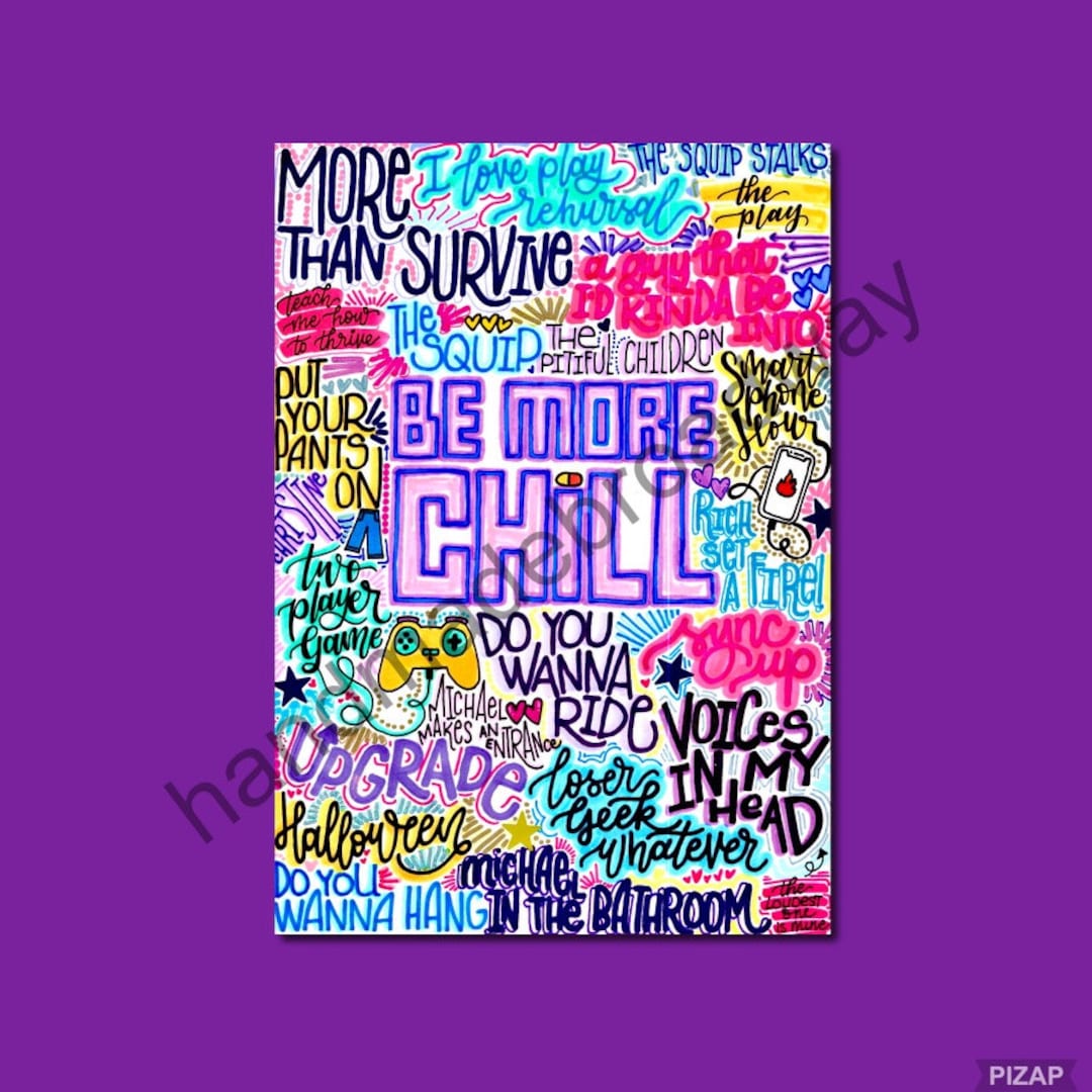 Be More Chill - Musical Theatre Poster, Broadway Wall Art, Theatre ...