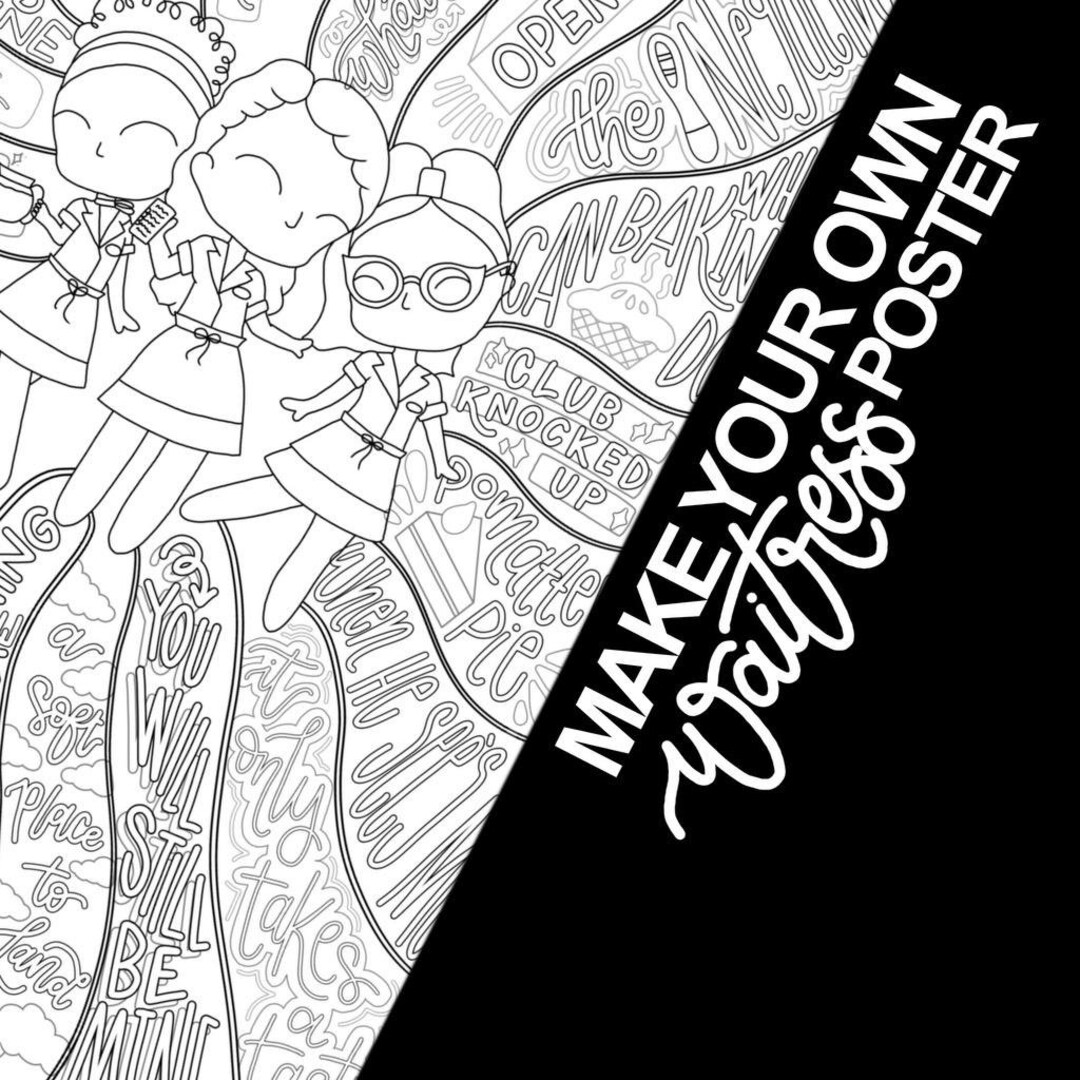 Colour Your Own WAITRESS Poster - Musical Theatre Gift - Etsy