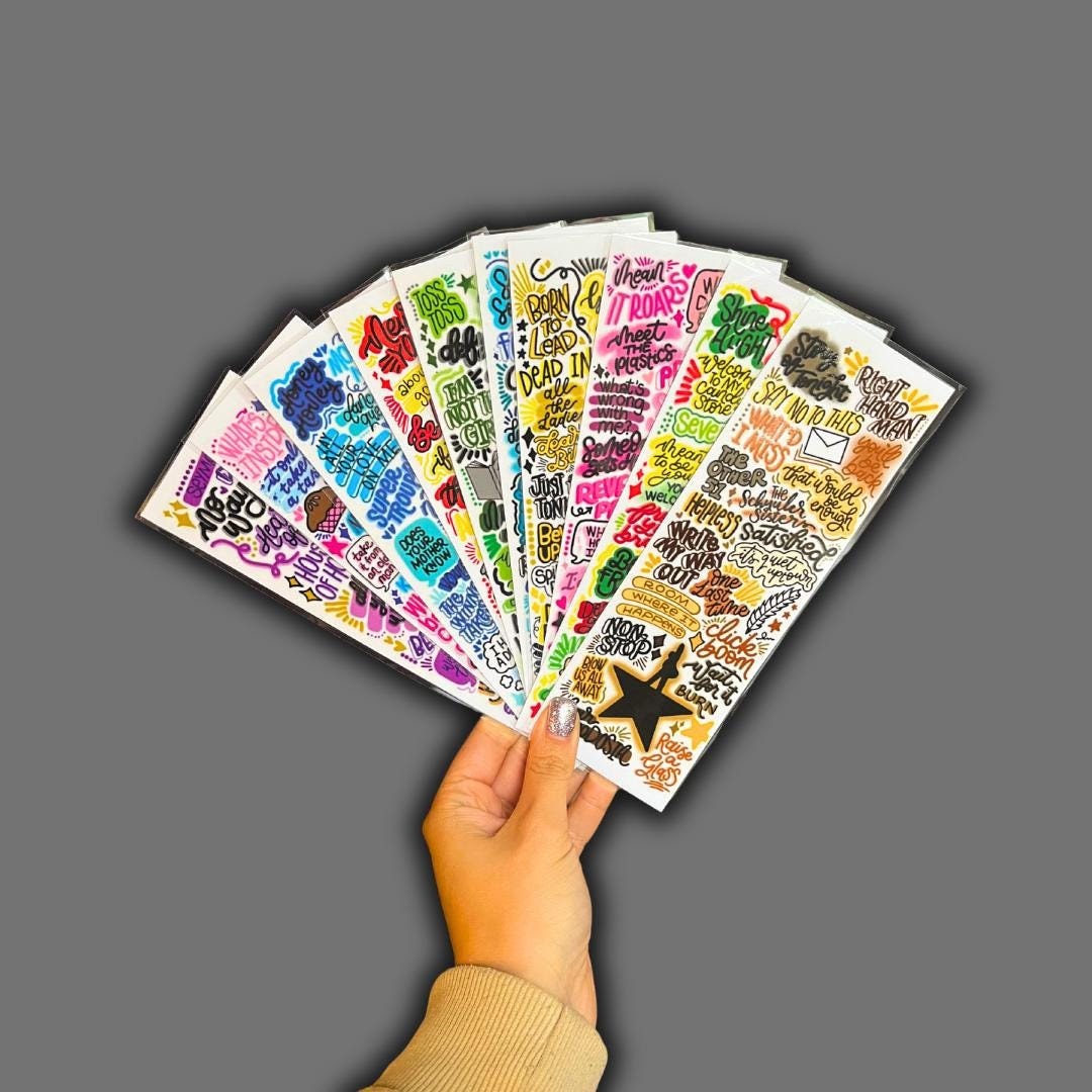 Musical Theatre Hand Drawn Bookmarks - Musical Gift - Etsy