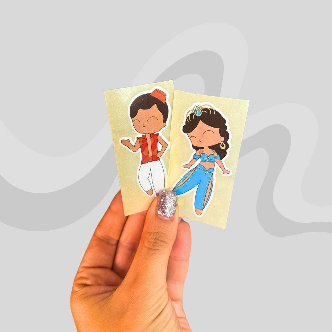 Aladdin and Jasmine - Musical Theatre Sticker, Theatre Lover Gift ...