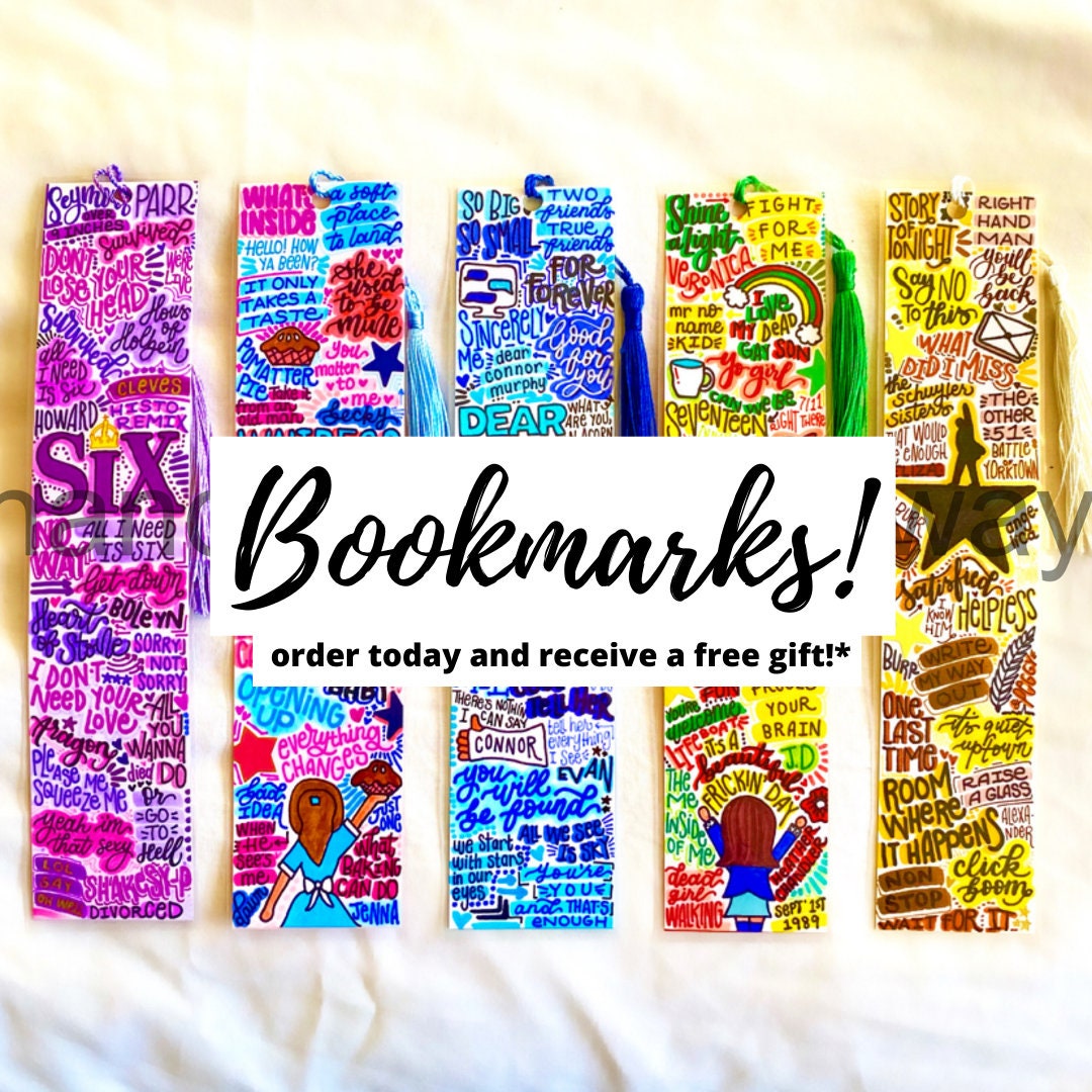 Musical Theatre Hand Drawn Bookmarks - Etsy UK