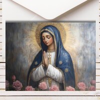 Virgin Mary Notecards: Set of 5 Faith-inspired Art Cards - Etsy