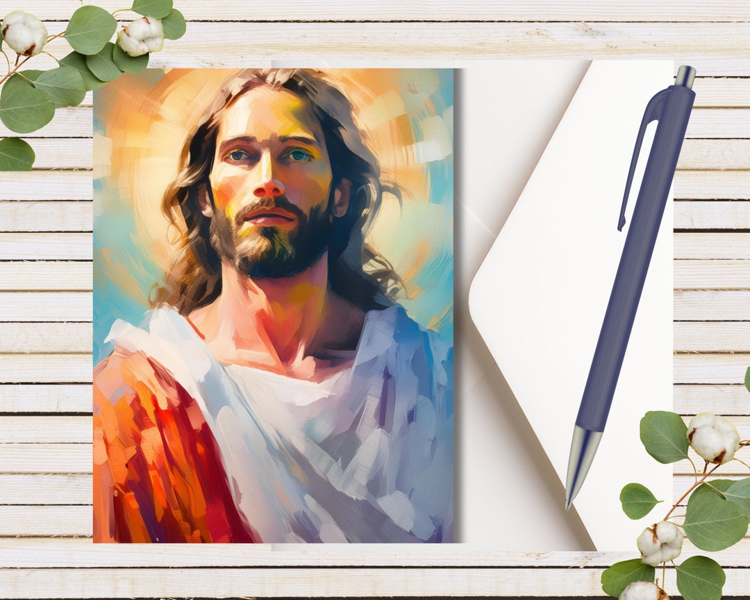 Jesus Christ Divine Mercy Painting Greeting Cards Stationery Set ...