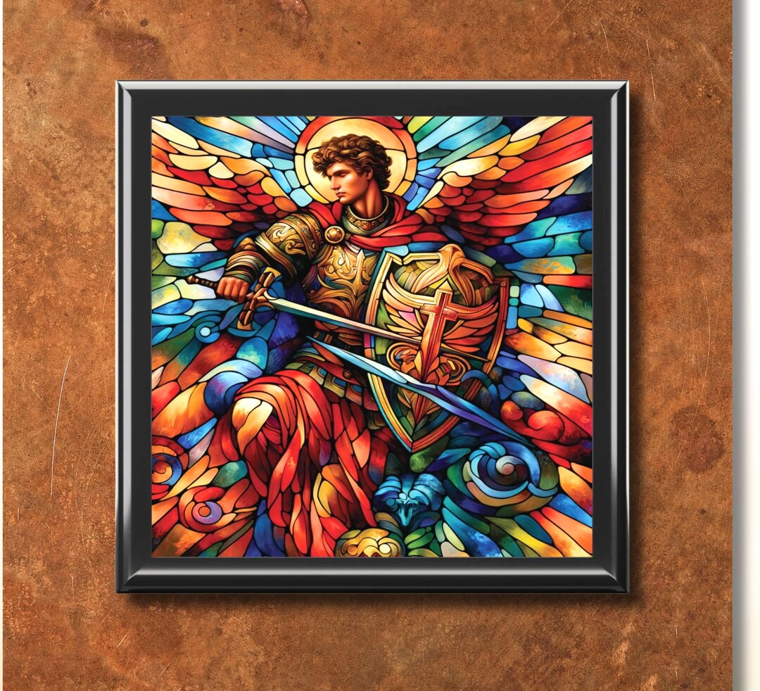 Saint Michael Archangel Keepsake Box: Catholic Trinket Jewelry Box - Etsy