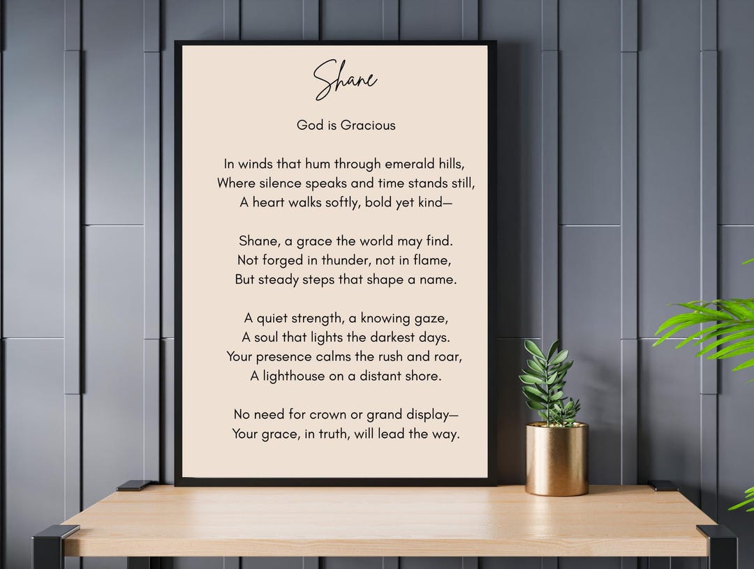 Customizable Name Poem Print Poster, Personal Wedding Anniversary Poem ...