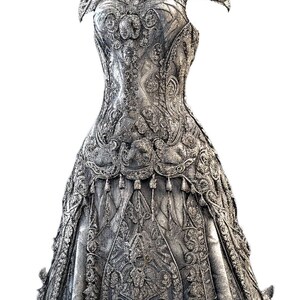 DIGITAL DRESSES Metals, 36 PNG, Overlay, Composite, Designer Gown ...