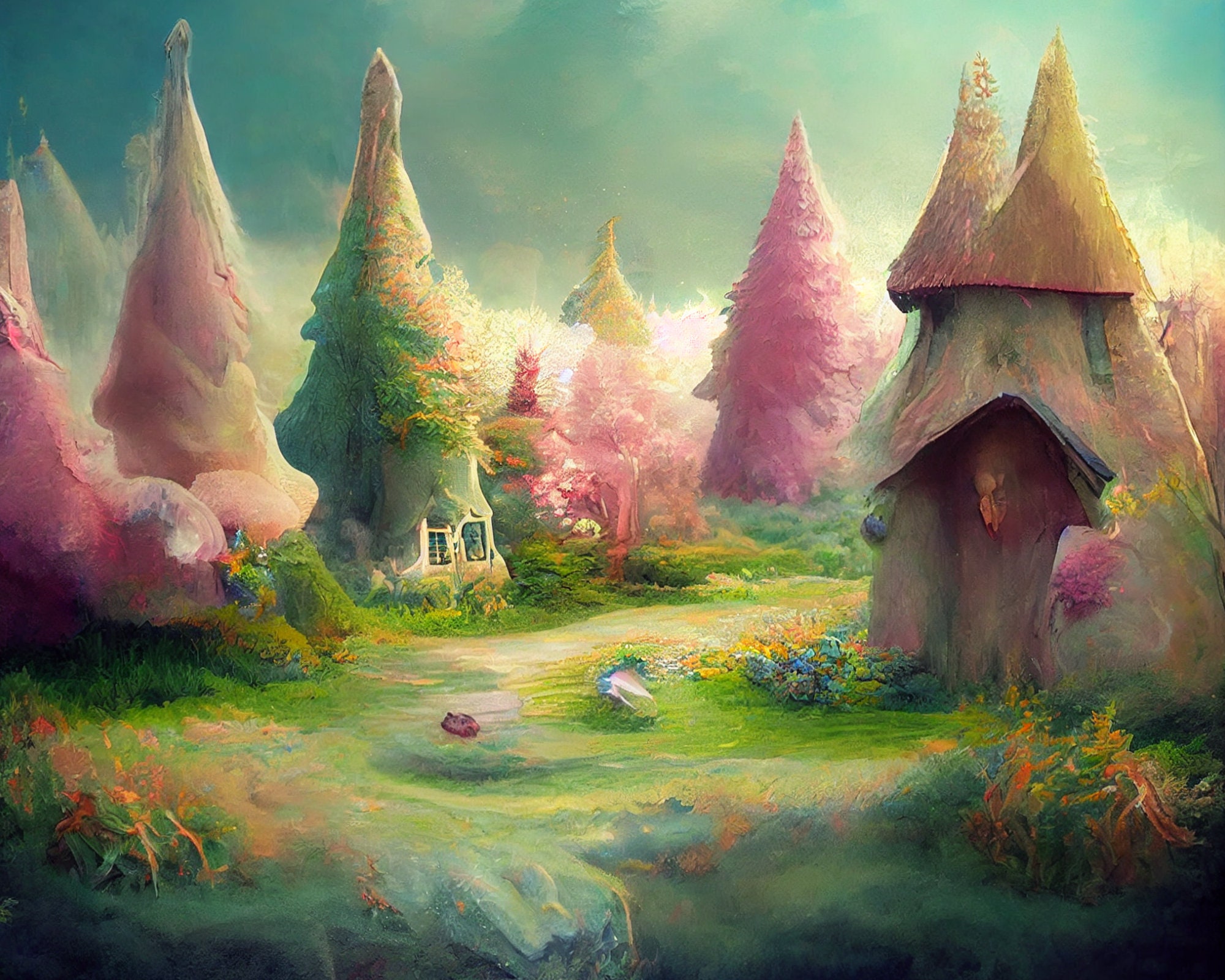 Fairy Tale Backgrounds: Pastel Cottagecore Scenes (digital Download) - Etsy