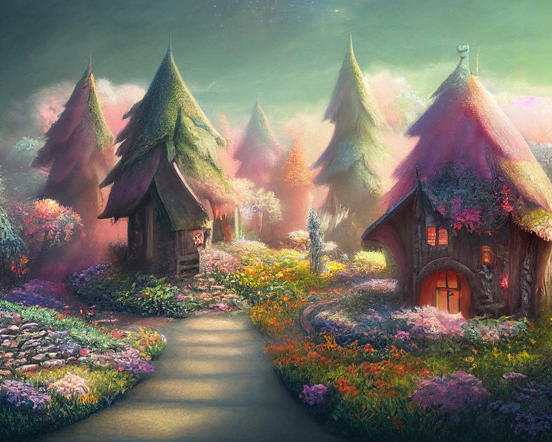 Fairy Tale Backgrounds: Pastel Cottagecore Scenes (digital Download) - Etsy