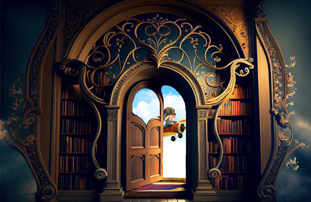 BACKGROUNDS BACKDROPS DOORWAY Bundle 36 Magical Library - Etsy