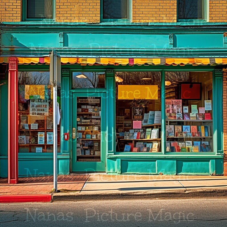 8 BOOKSTORE BACKGROUNDS BACKDROPS Digital Download - Etsy