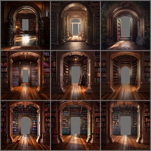 18 LIBRARY BACKGROUNDS BACKDROPS Fantasy Fairy Tale - Etsy