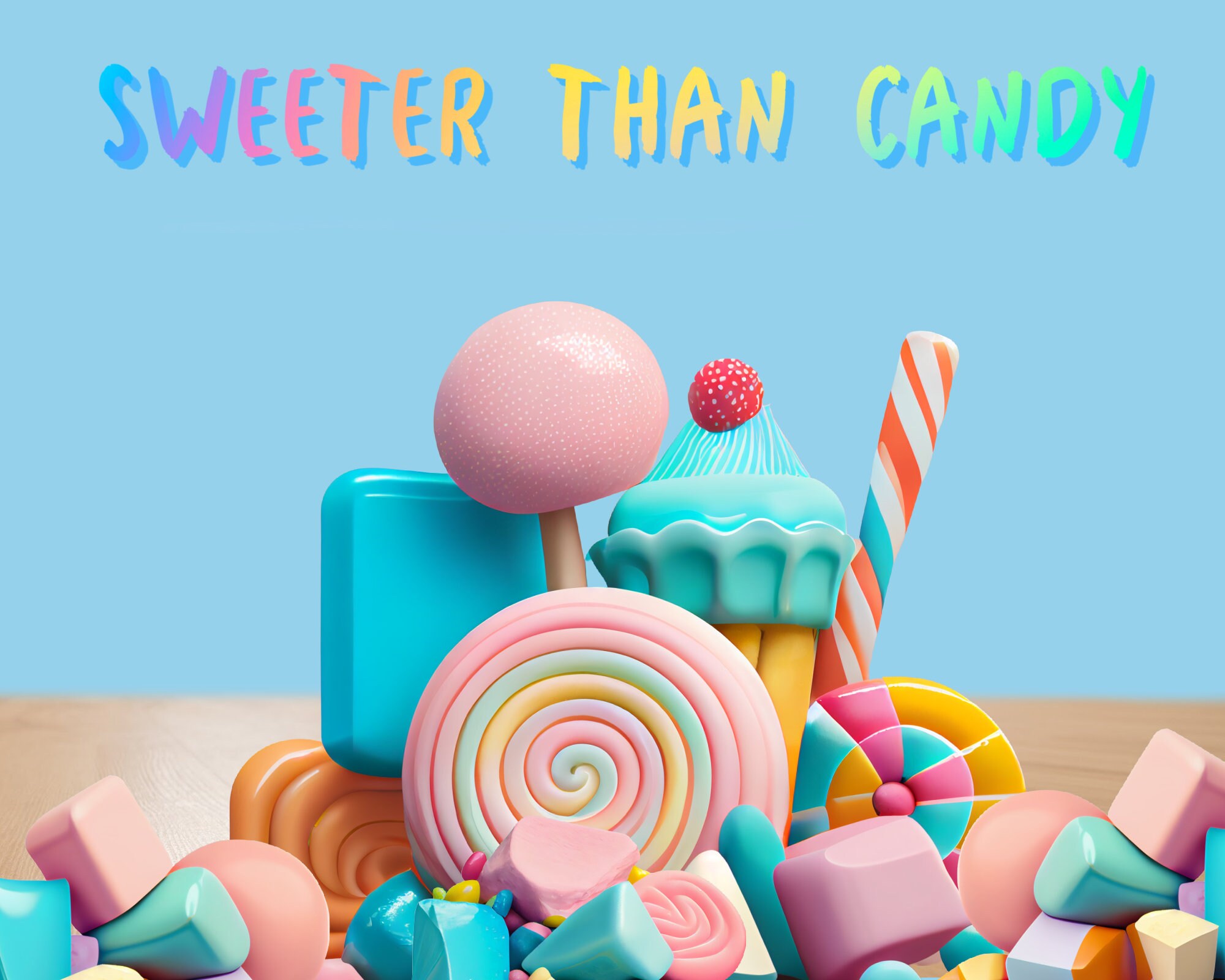 SWEETER THAN CANDY Background Backdrop Composite - Etsy