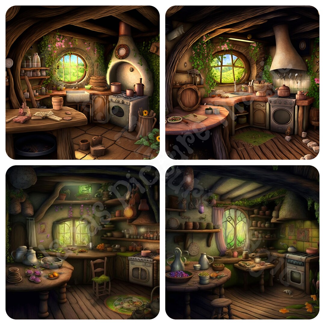 FAIRY BACKGROUND PNG Fairy House Behind Door Set of 20 - Etsy