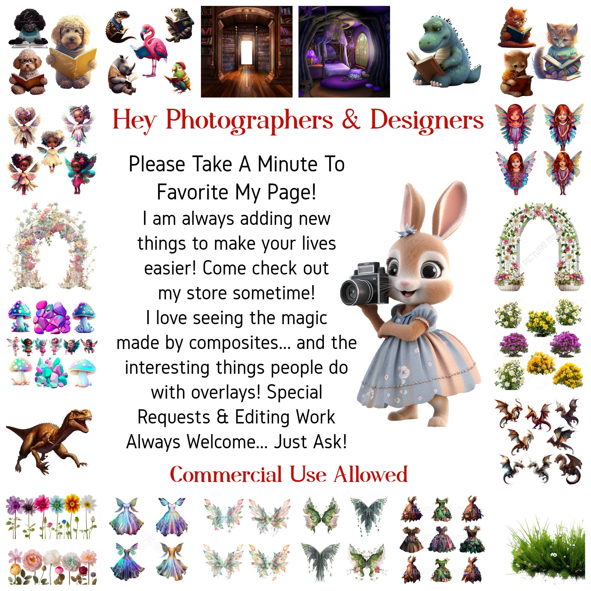 8 BOOKSTORE BACKGROUNDS BACKDROPS Digital Download - Etsy