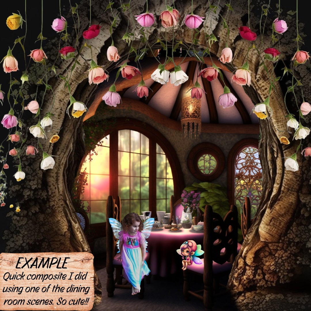 FAIRY BACKGROUND PNG - Fairy House Behind Door - Set of 20- Whimsical ...