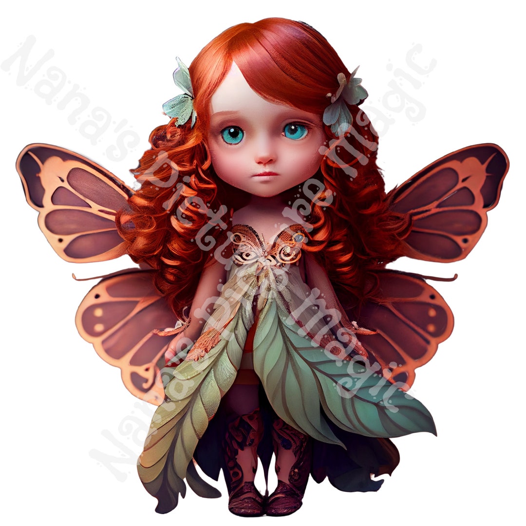 20 PNG OVERLAY FAIRIES Red Hair clip Art Sublimation - Etsy