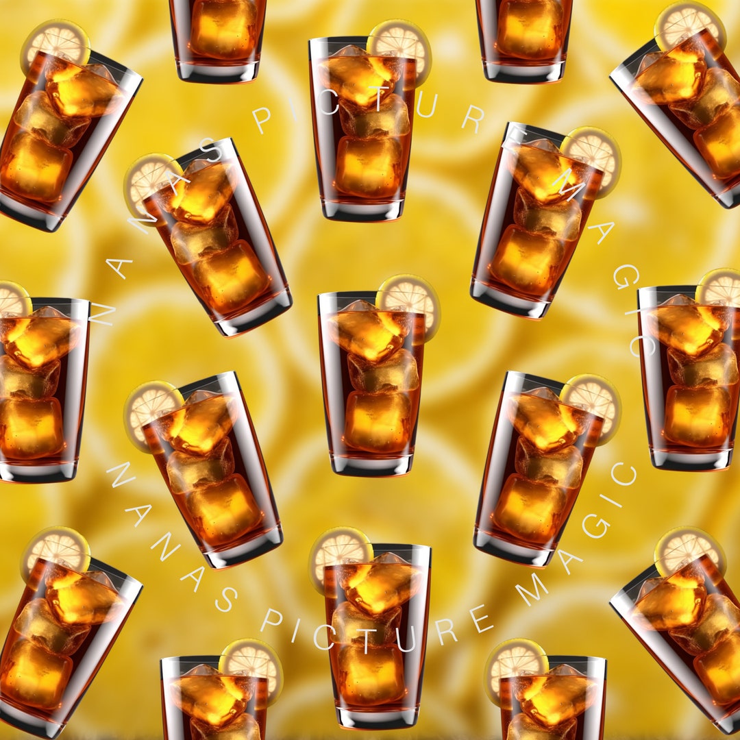 3D Iced Tea Tumbler Wrap: Unique PNG Sublimation Design (digital ...
