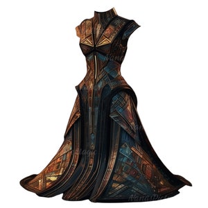 DIGITAL DRESSES Metals, 36 PNG, Overlay, Composite, Designer Gown ...