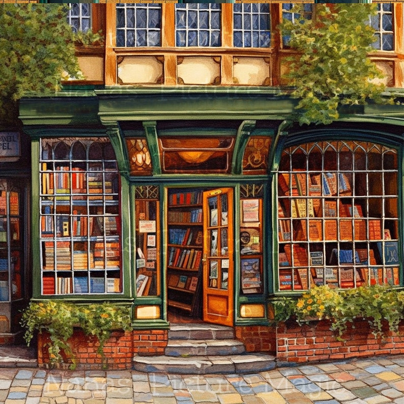 8 BOOKSTORE BACKGROUNDS BACKDROPS Digital Download - Etsy